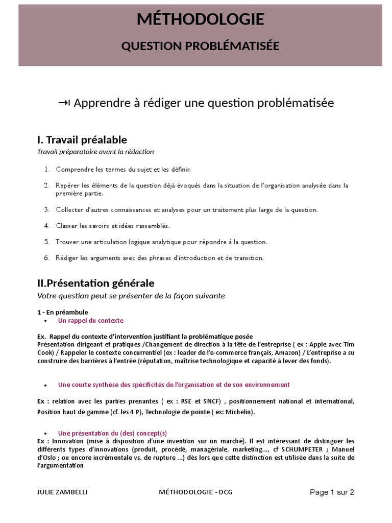 Méthodologie - DCG | PDF