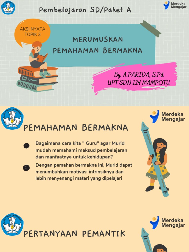 Aksi Nyata Perencanaan Pembelajaran SD Paket A - MERUMUSKAN PEMAHAMAN ...
