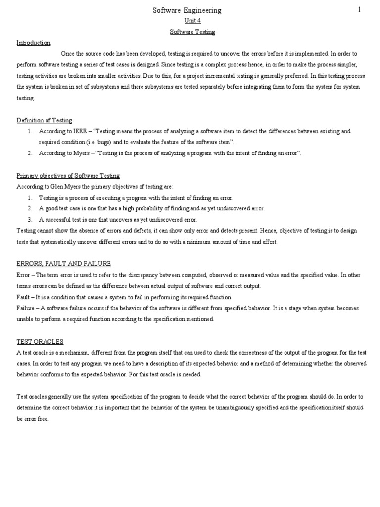 Unit 4 Pdf Software Testing Unit Testing 