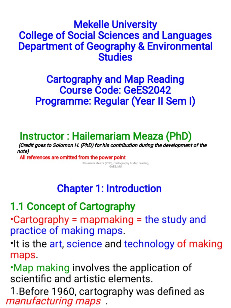 Cartography All Unit Bahirdar | PDF | Latitude | Map