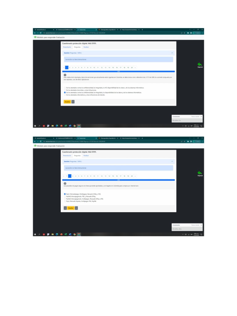 Cuestionario Protección Digital AA2 | PDF