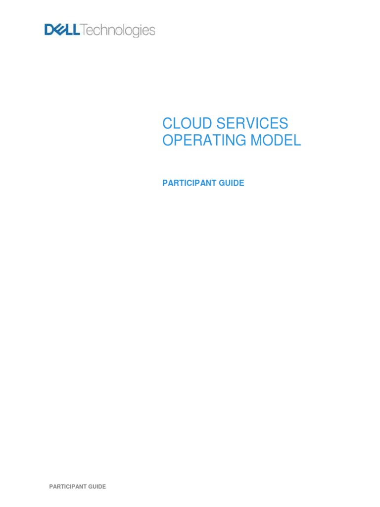 Cloud Services Operating Model - Participant Guide | PDF | Cloud ...