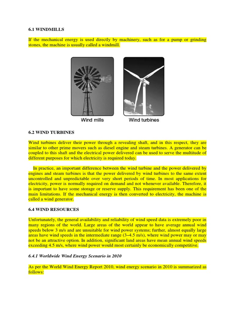 Chapter - 3 RES Wind Energy | Download Free PDF | Wind Turbine | Wind Power