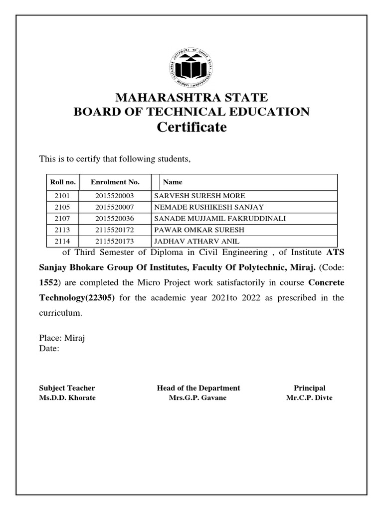 CTE Micro PRJT Report | PDF | Concrete | Cement