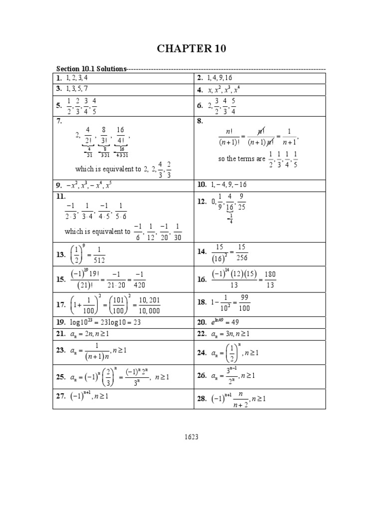 Section 10.1 Solutions | PDF | Monotonic Function | Arithmetic
