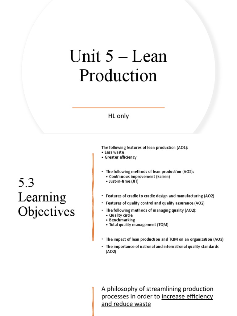 Lean Production & Quality Management | PDF | Lean Manufacturing ...