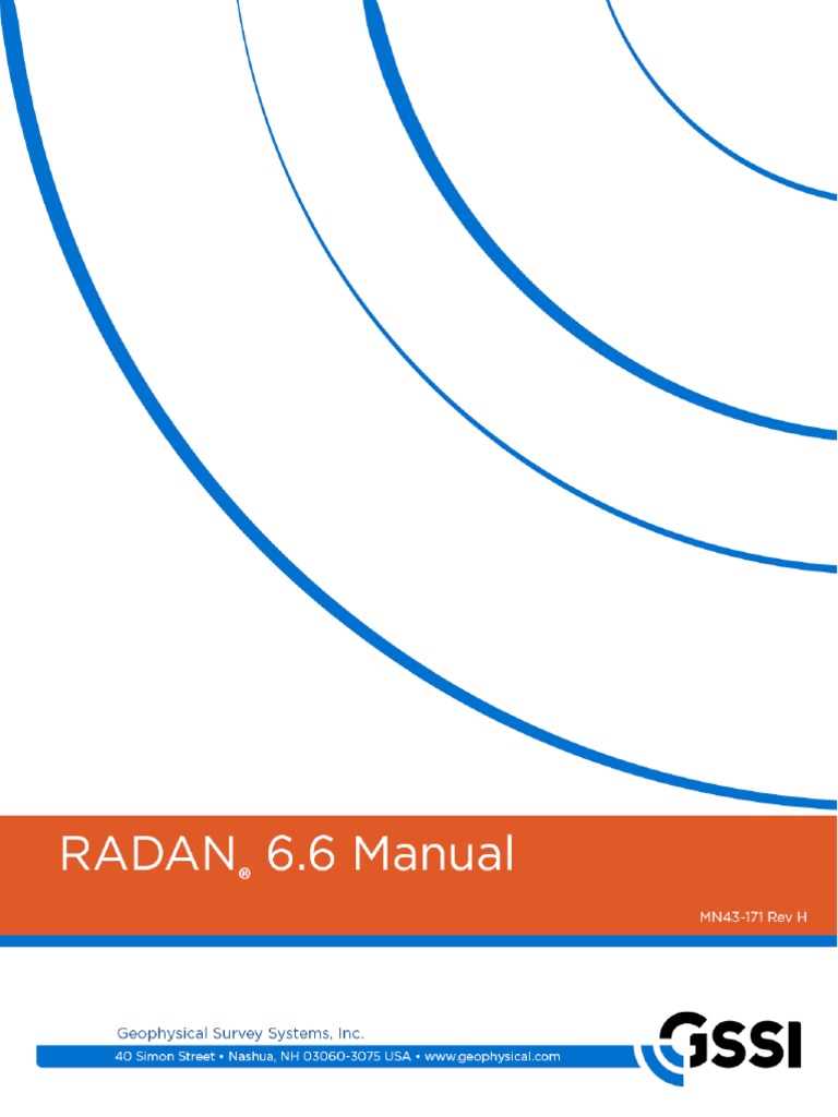 GSSI RADAN 6 - 6 Manual | PDF | Computer Program | Programming