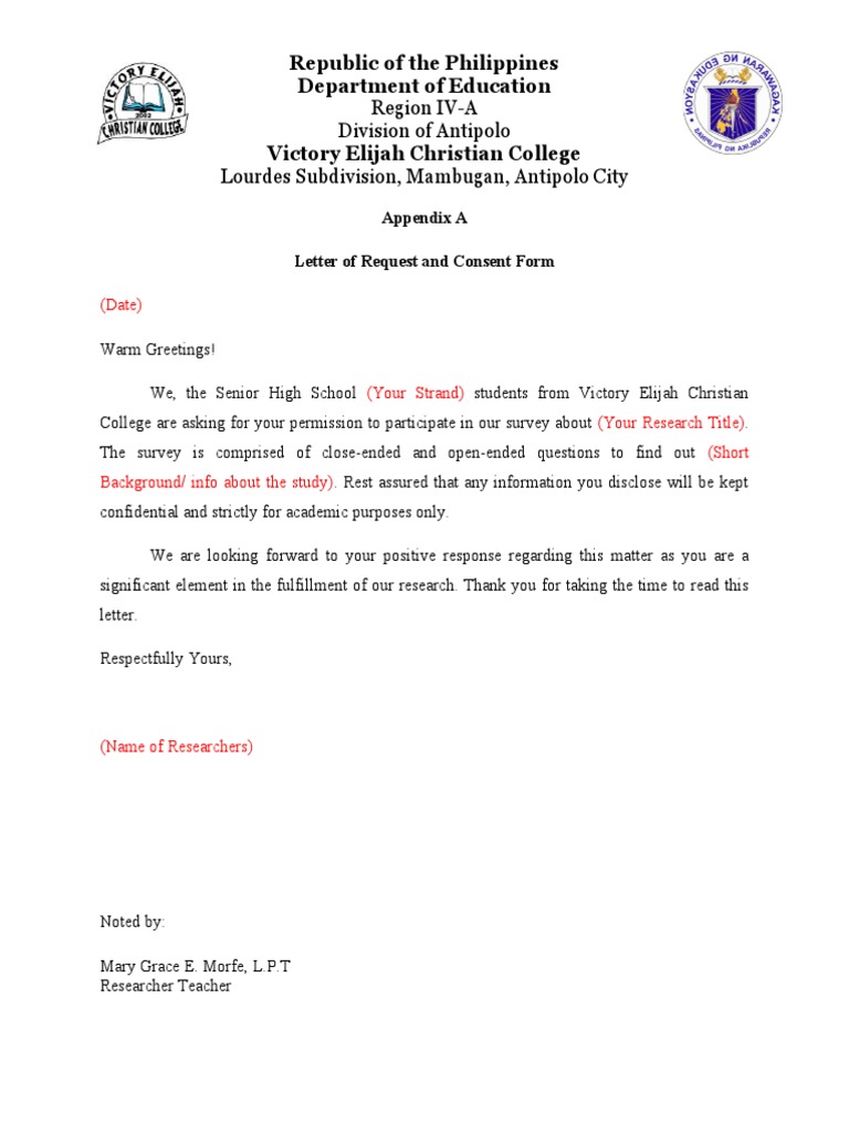 Survey Permission Request Letter | PDF