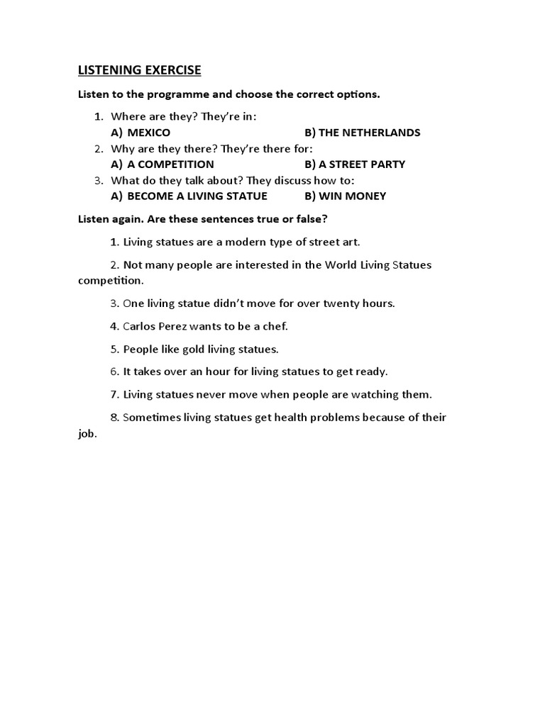 Listening Skills Practice | PDF