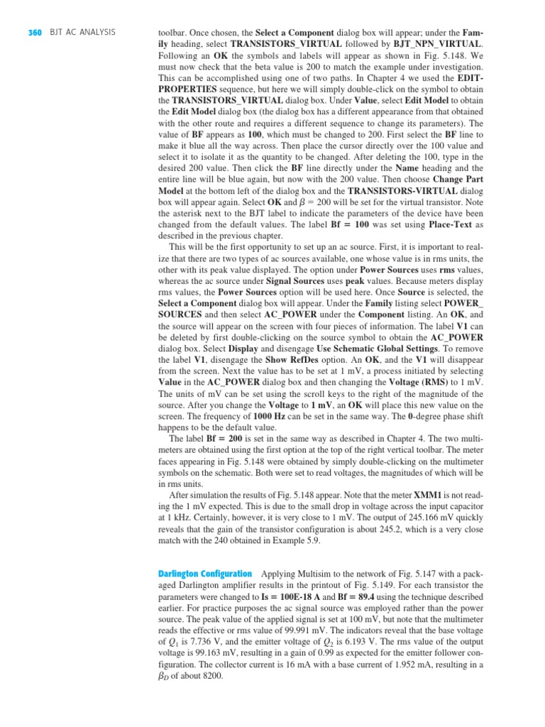 BJT Ac Analysis | PDF