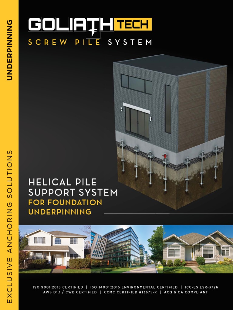 GoliathTech Helical Pile Foundation Support Systems: A Superior ...