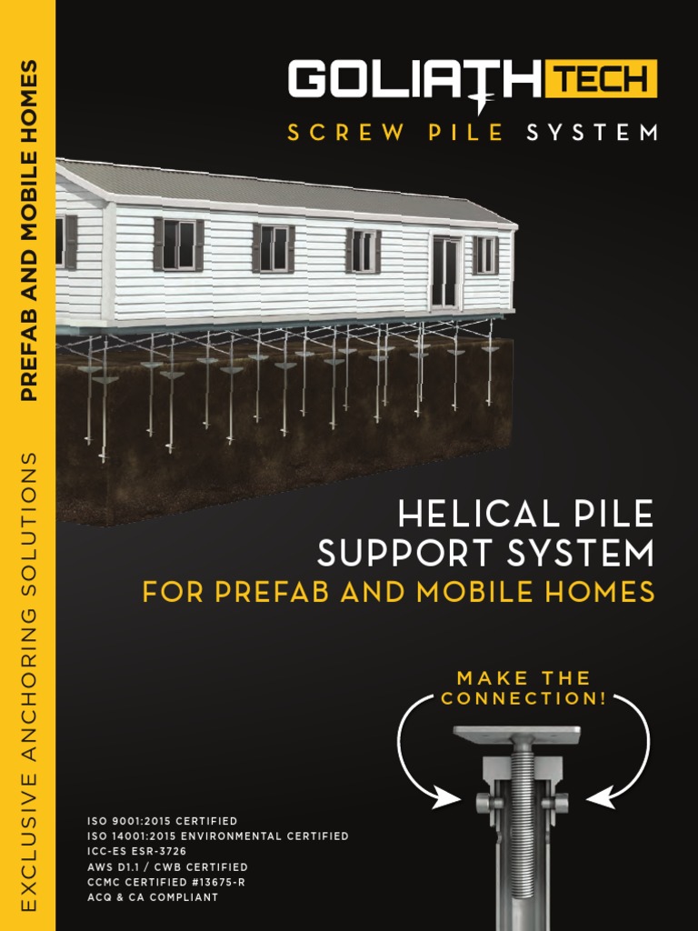 Helical Pile Solutions for Mobile Homes | PDF | Deep Foundation | Screw