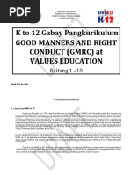 EsP1 Q2 Week1 Pagmamahal at Paggalang Sa Mga Magulang | PDF