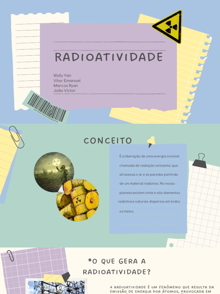 Radioatividade: conceito, tipos e leis | PDF | Radioatividade | Núcleo atômico