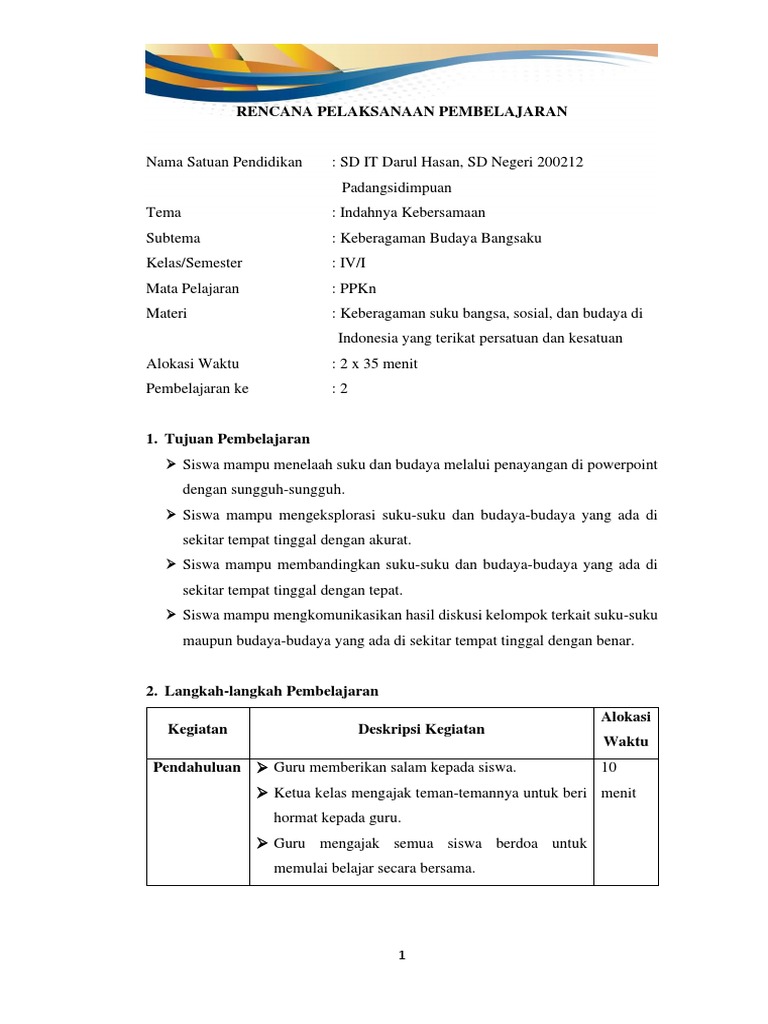 Rencana Pelaksanaan Pembelajaran | PDF | Karier & Perkembangan | Seni & Disiplin Bahasa