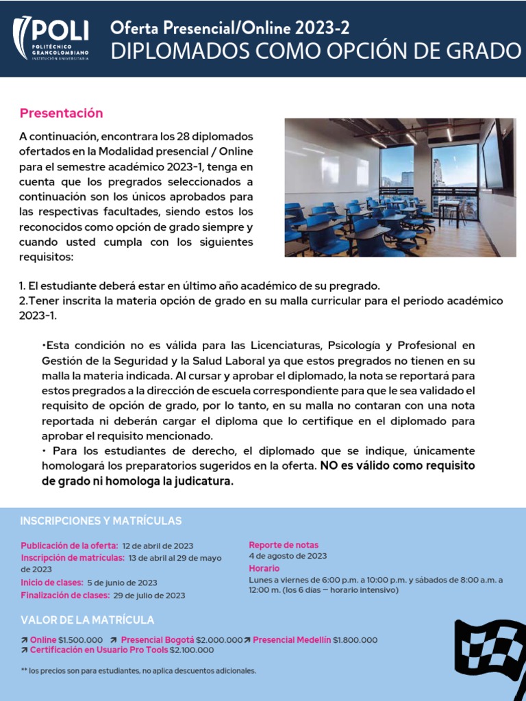 Diplomados Opcion de Grado Politecnico Grancolombiano | PDF | Marketing | Sicología