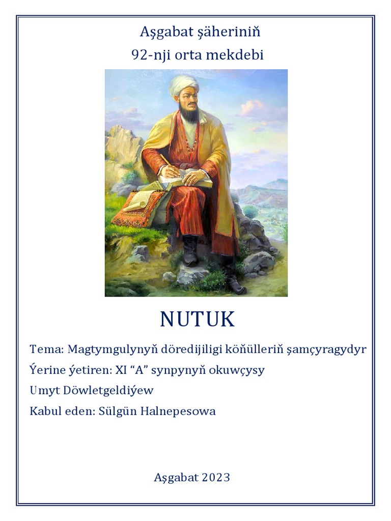 Magtymguly Nutuk | PDF