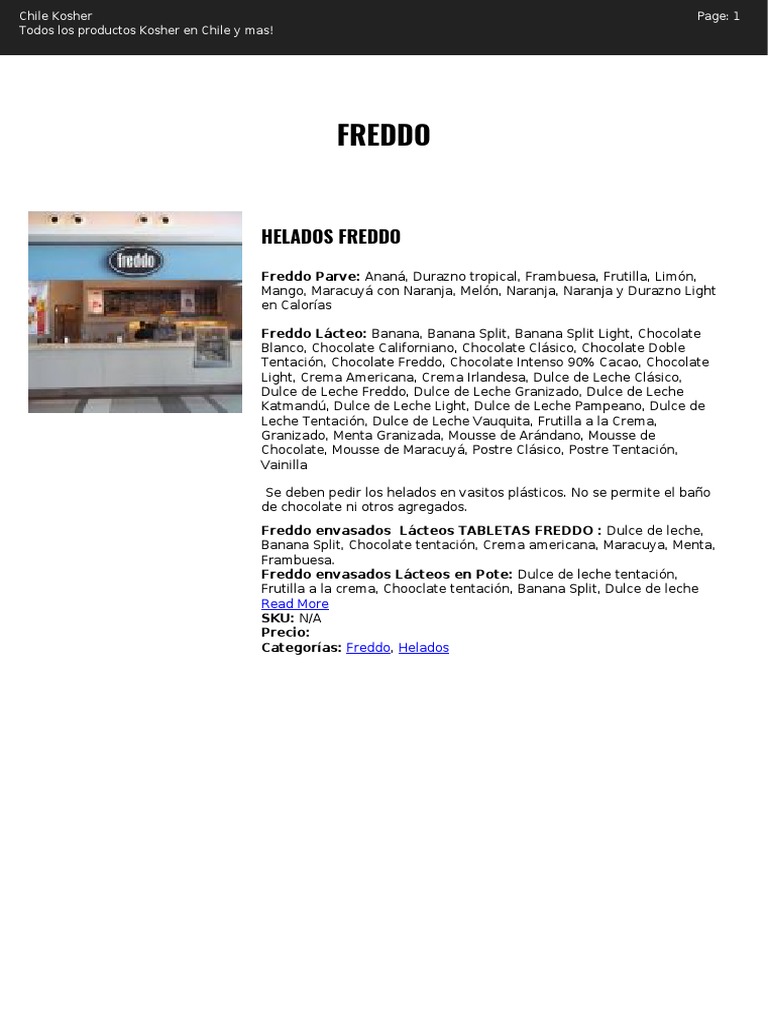 Helados Freddo | PDF