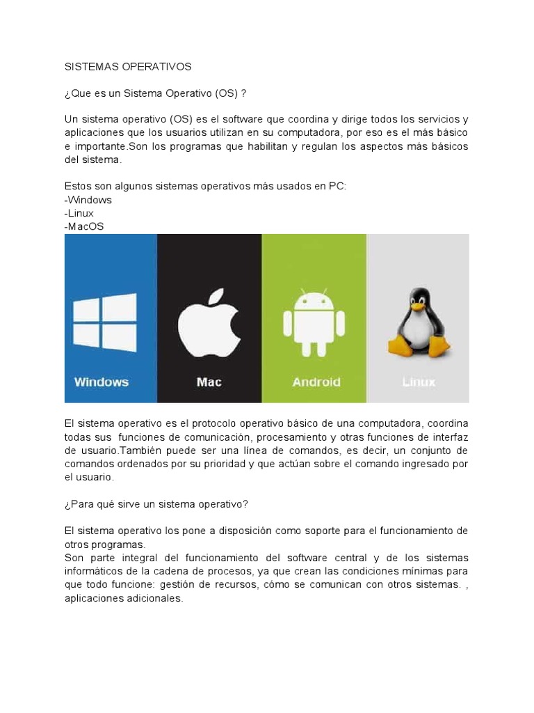 Sistemas Operativos | PDF | Sistema operativo | Programación