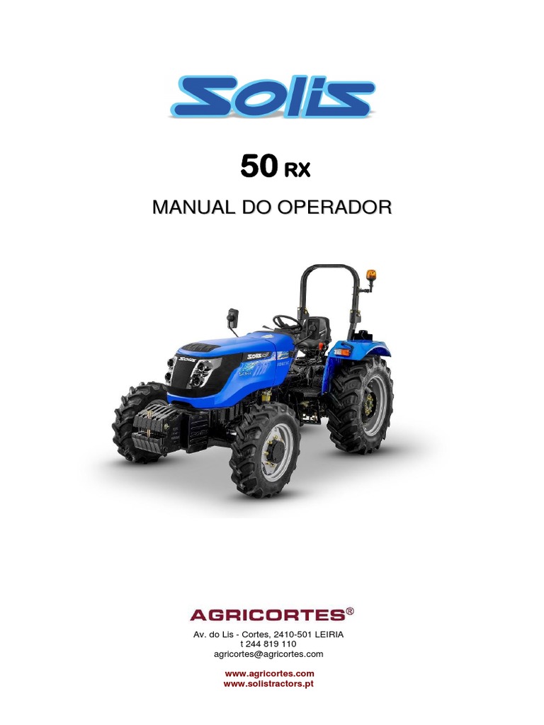 Manual Solis 50RX | Download grátis PDF | Trator | Motores