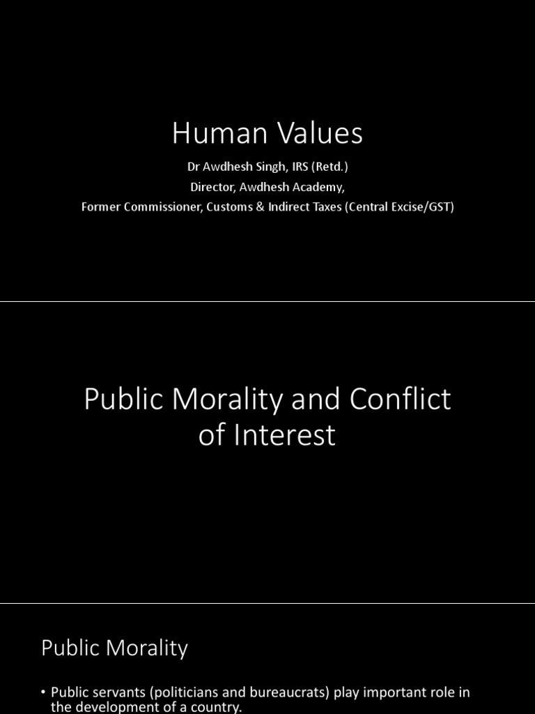Six Levels of Public Morality | PDF | Conflict Of Interest | Morality
