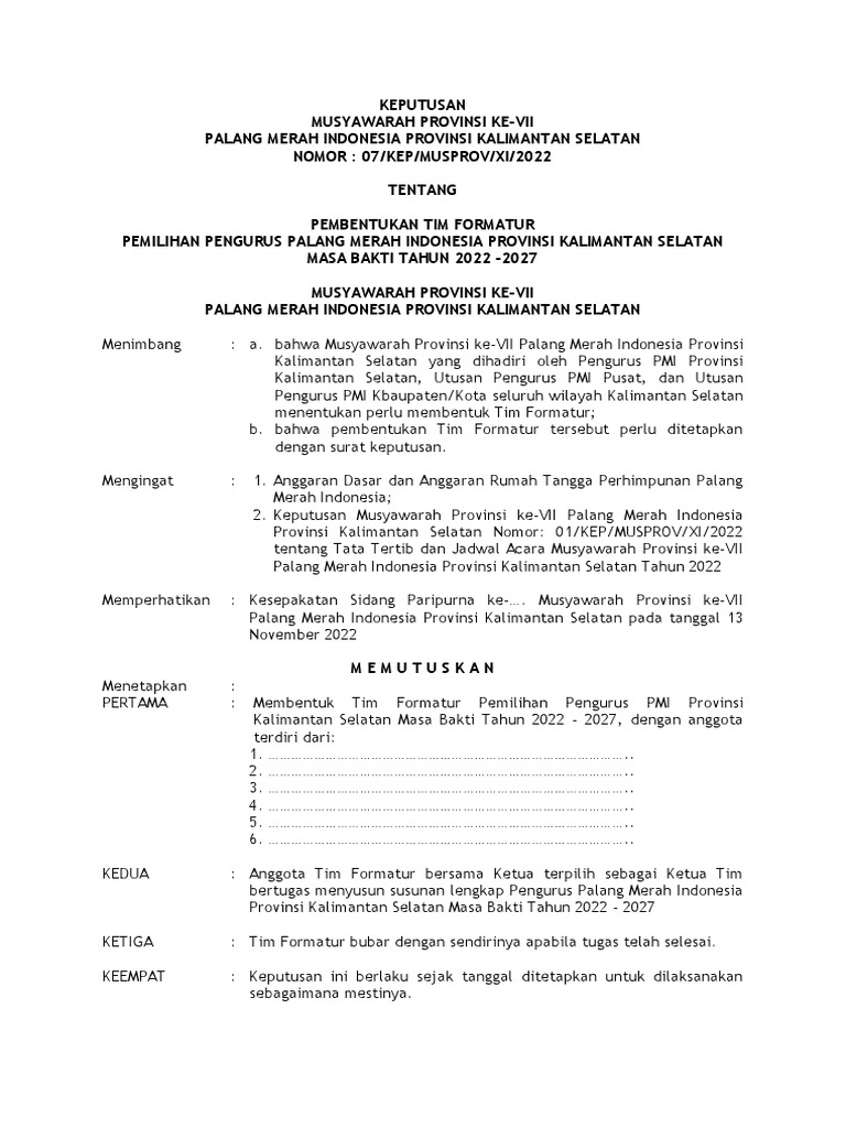 07 Sk Pembentukan Formatur Pdf