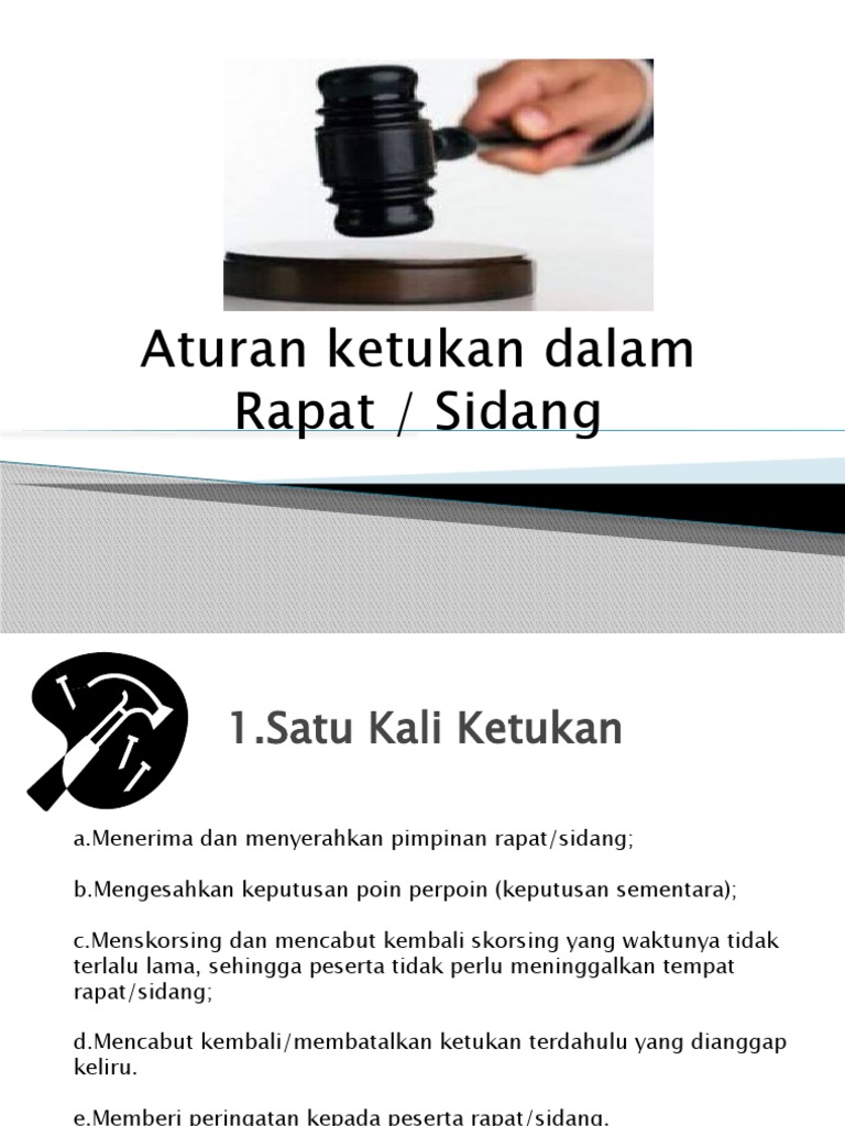 Aturan Ketukan Dalam Rapat PriatnaDede | PDF