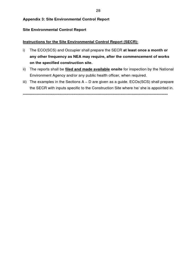 Monthly Site Environmental Control Report | PDF