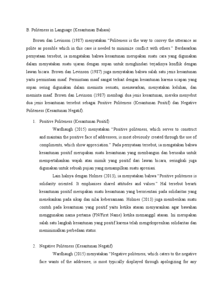 Politeness in Language | PDF