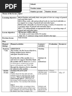 Lesson Plan (Sequencing of Events) | PDF | Lesson Plan | Teachers