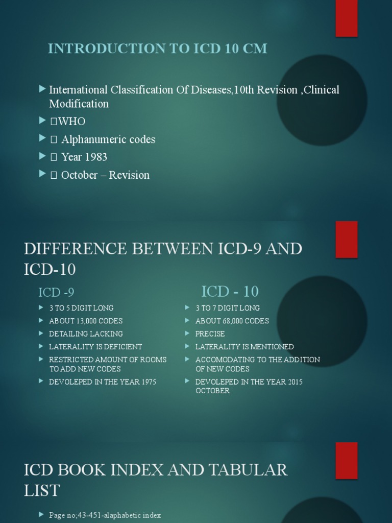 ICD Introduction | PDF | Diseases And Disorders | Medical Specialties