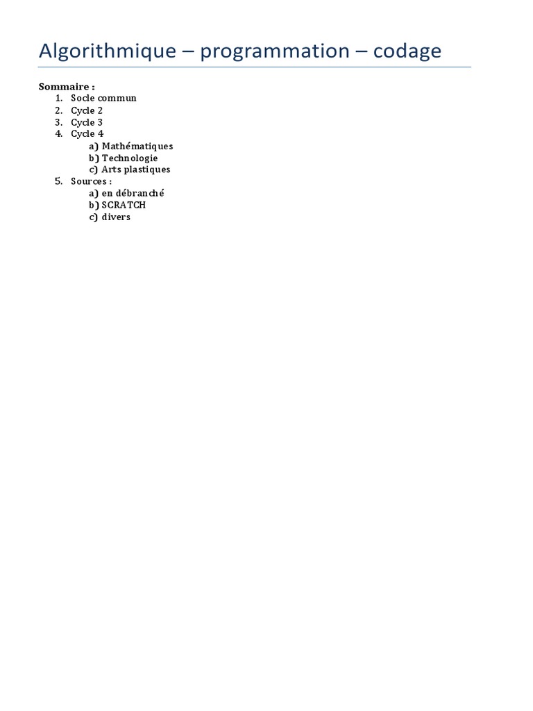 Algorithmique - Programmation - Codage | Download Free PDF | Informatique | Programme informatique