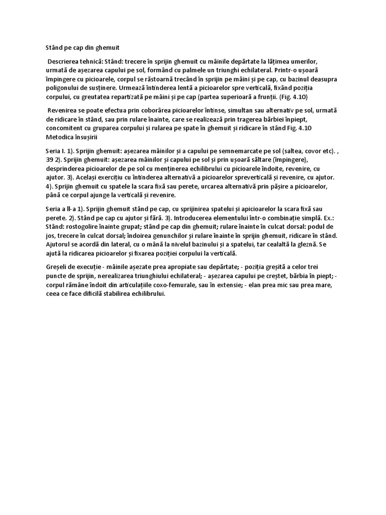 Stand Pe Cap Din Ghemuit | PDF