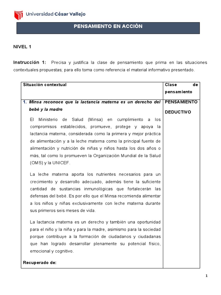 Material Informativo S02 | PDF | Amamantamiento | La leche materna
