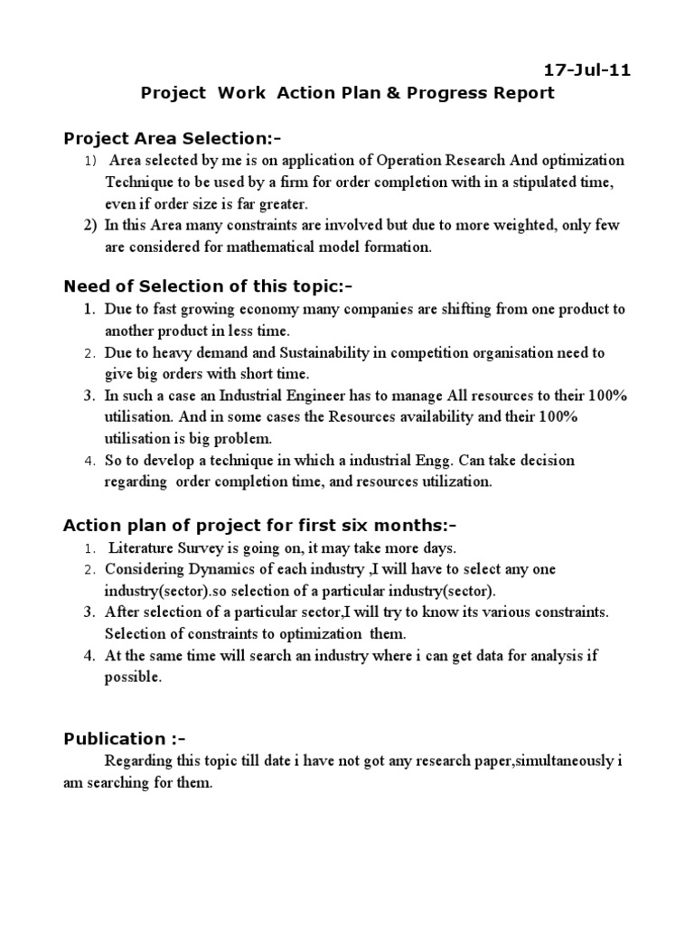 Project Work Report. | PDF