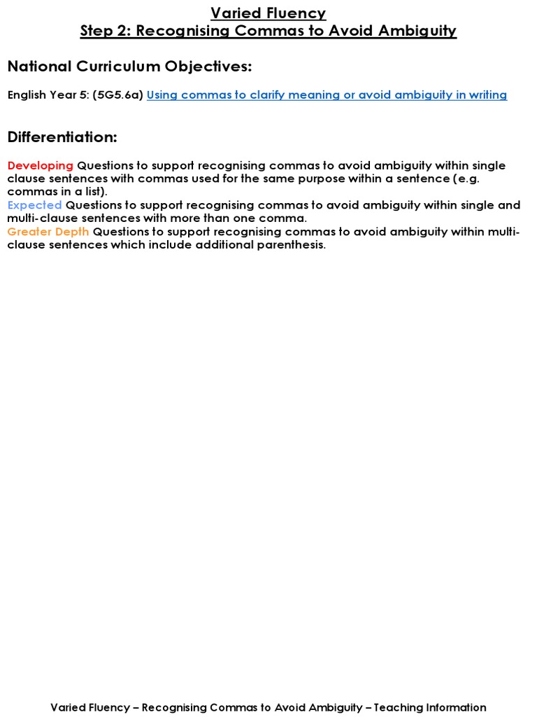 Using Commas To Clarify Meaning or Avoid Ambiguity in Writing | PDF | Comma