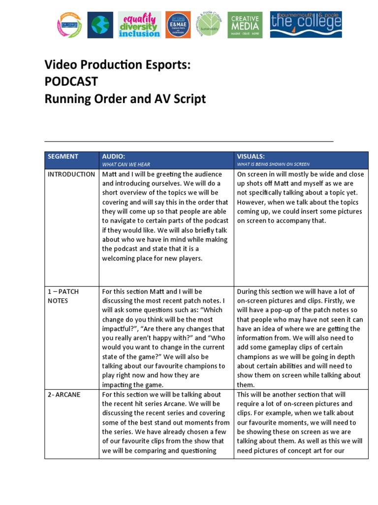 Av Script Podcast Leon and Matt | PDF | Games & Activities | Computers