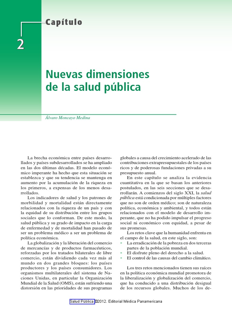 Nuevas Dimensiones de La Salud Pública: Capítulo | PDF | Pobreza | Pobreza e indigencia
