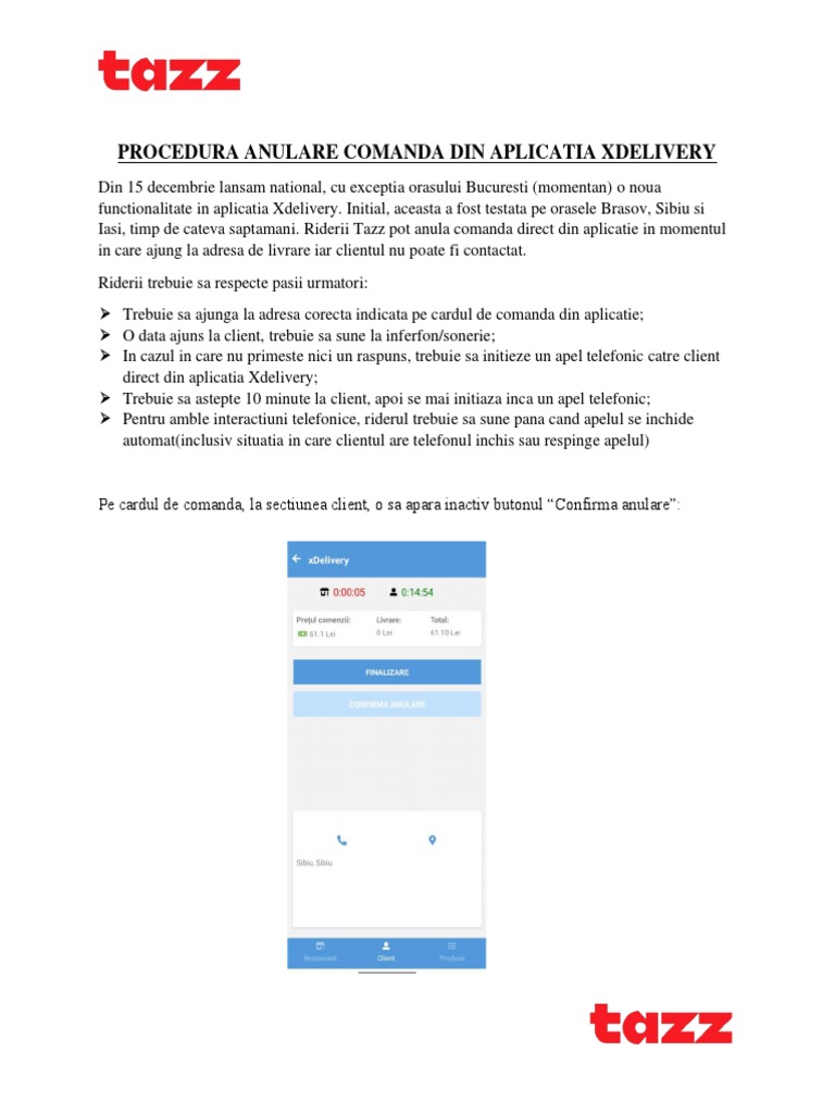 Procedura Anulare Comanda | PDF