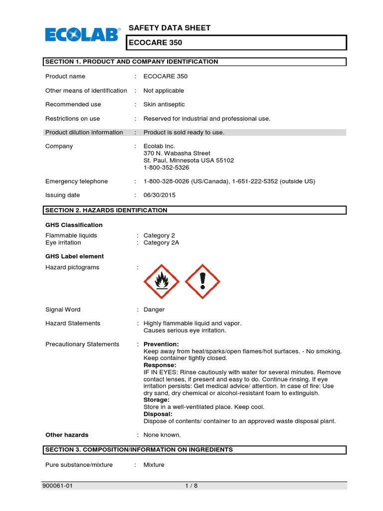 Eco Care 350 | PDF | Toxicity | Combustion