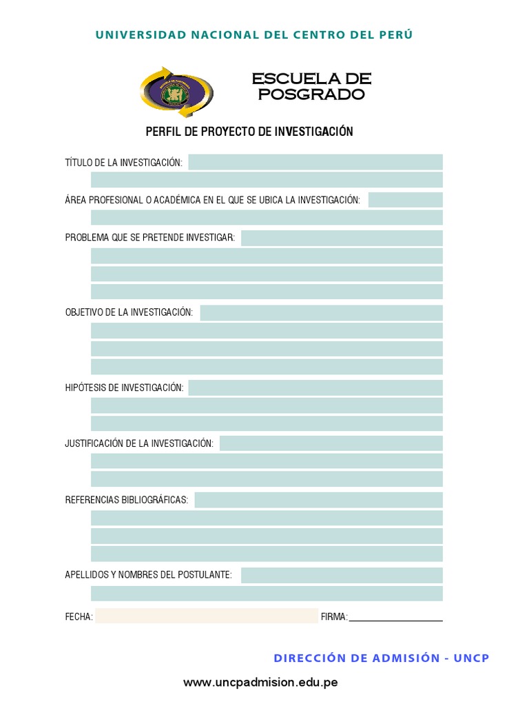 Perfil de Tesis | PDF