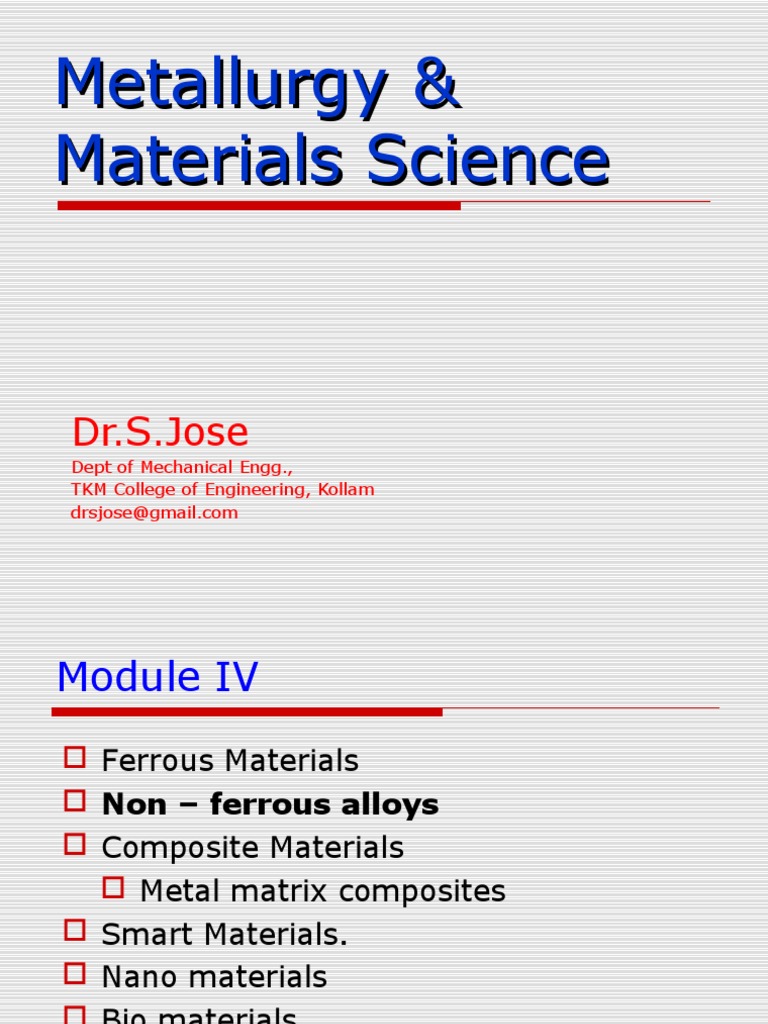 Metallurgy & Materials Science | PDF | Alloy | Brass