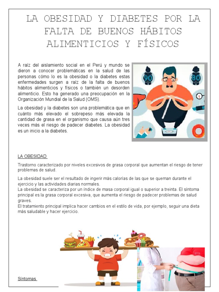 LA OBESIDAD Y DIABETES POR LA FALTA DE BUENOS HÁBITOS ALIMENTICIOS Y ...