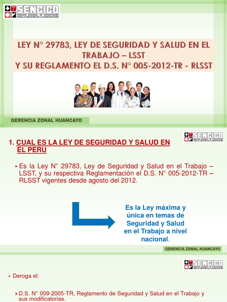 Ley 29783 | PDF | Seguridad y salud ocupacional