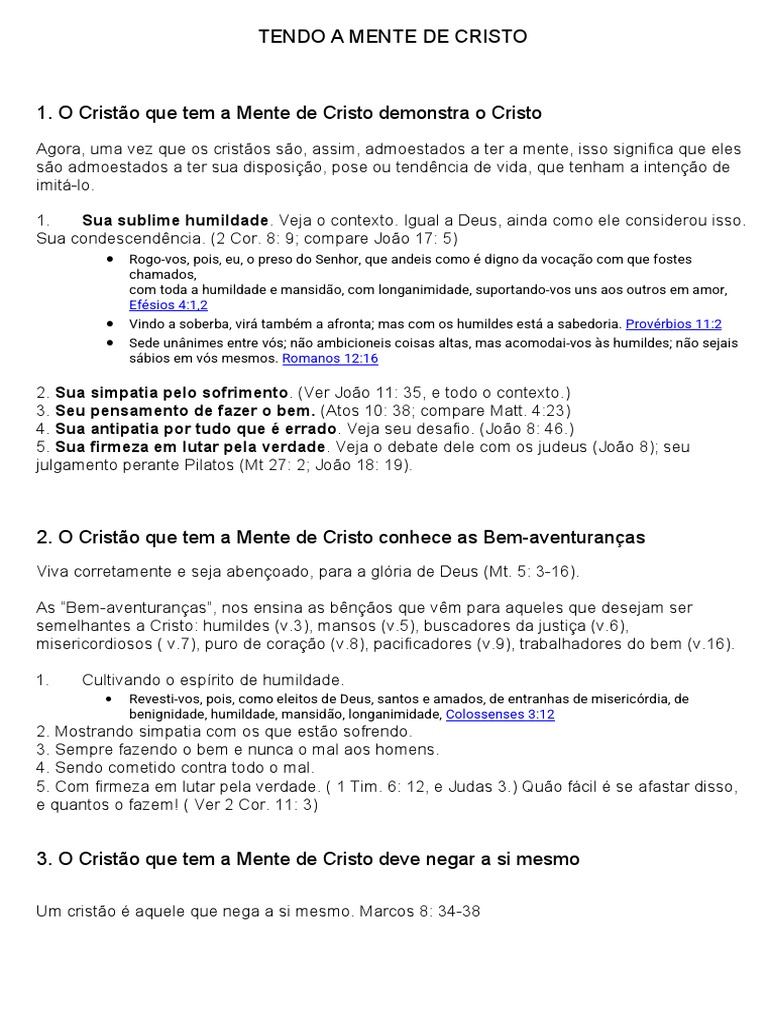 A Mente de Cristo | PDF | Sabedoria