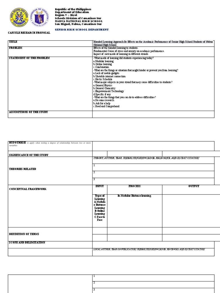 Capsule Research Template FAB | PDF | Methodology | Learning