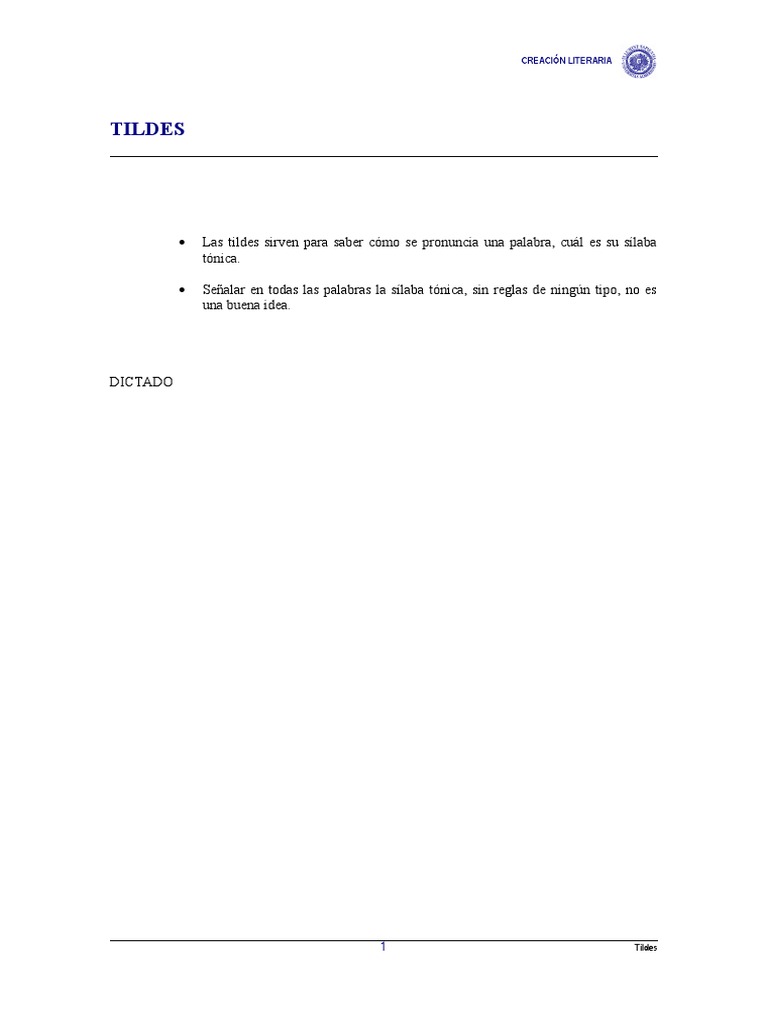 Reglas de Tildes en Español | PDF | Voz humana | Fonología