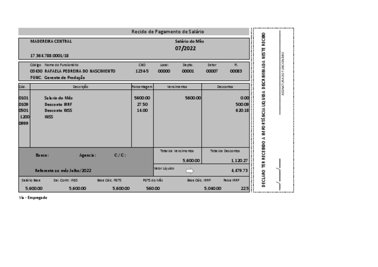Holerite For Download. R | PDF | Trabalho | Relações de trabalho