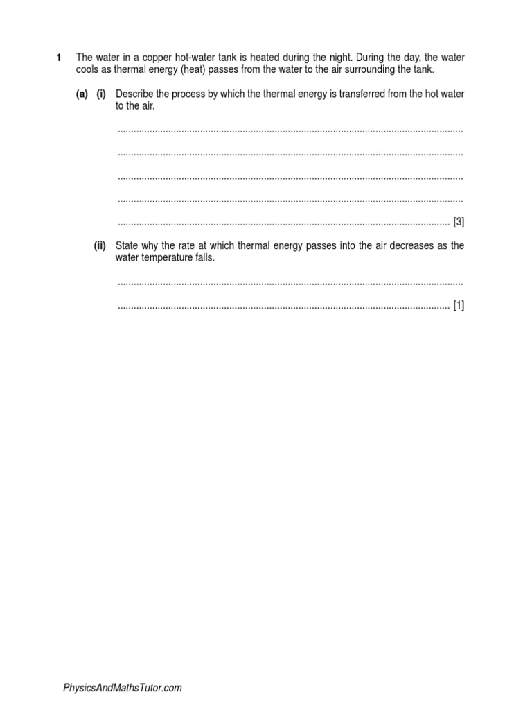 Thermal Processes 2 QP | PDF | Water | Heat