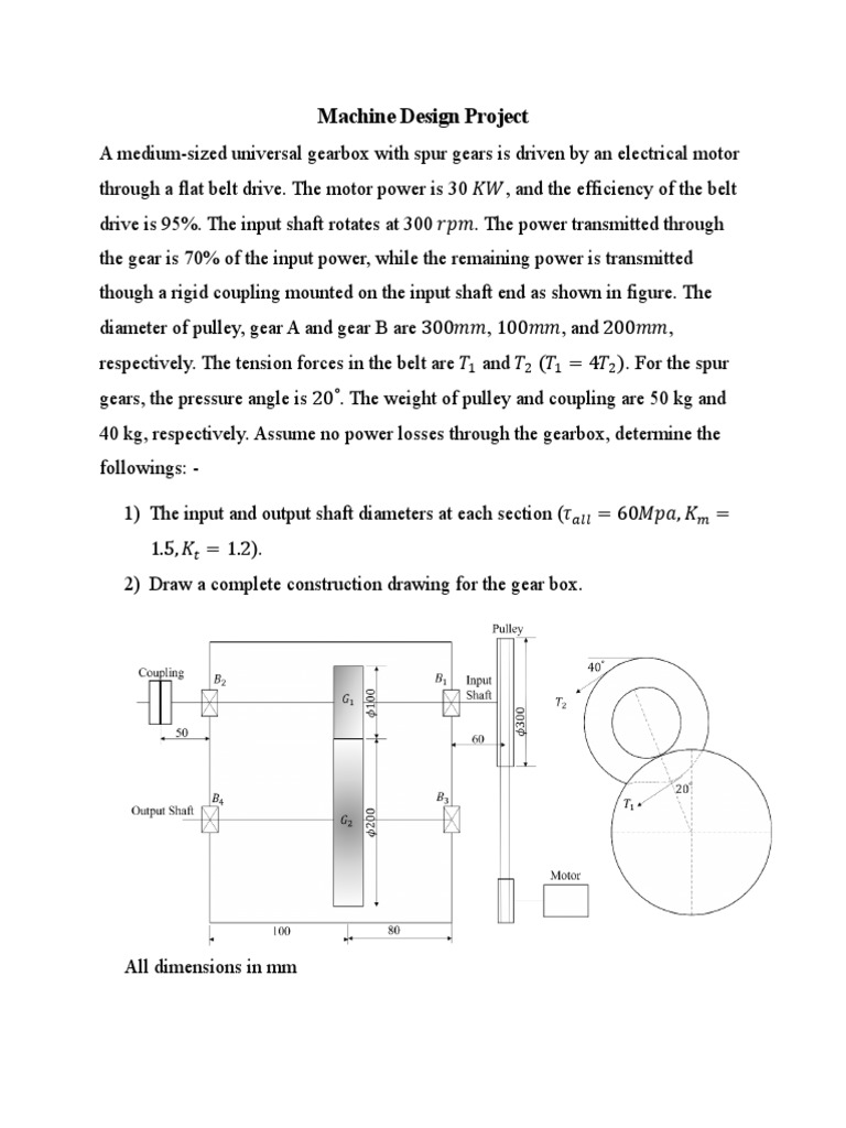 Machine Design Project | PDF